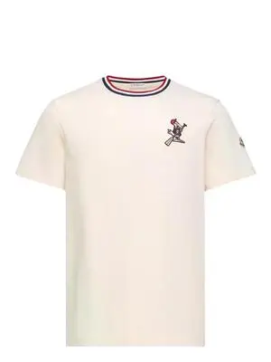 Moncler Striped-collar T-shirt - White