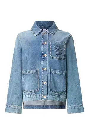 Liu Jo Studded Denim Jacket - Blue