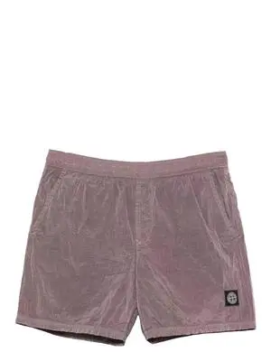 Stone Island Logo-patch Swim Shorts - Purple