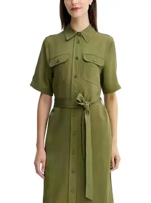 Gant Belted Shirt Dress - Green
