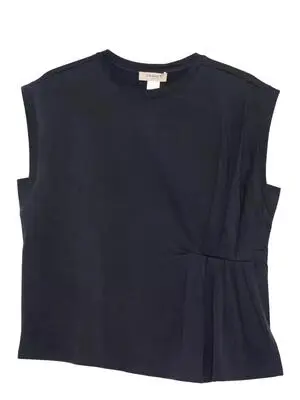 TWINSET Pleated Asymmetric T-shirt - Blue