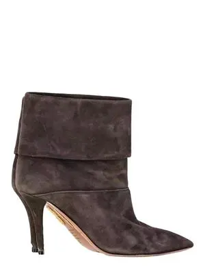 AQUAZZURA Folded-top Ankle Boots - Brown