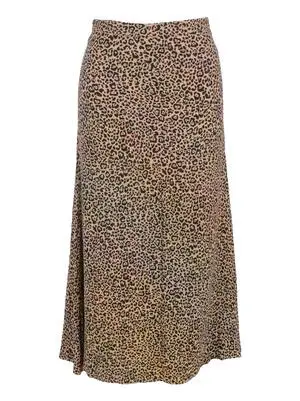 REFORMATION Leopard-print Midi Skirt - Brown