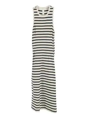 ALEXANDER WANG Knitted Striped Tank Dress - Neutrals