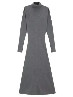 BOSS Mock-neck Maxi Dress - Grey