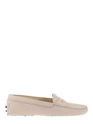 TOD'S Round-toe Leather Loafers - Pink