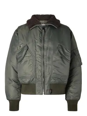 WTAPS Padded Fleece-trimmed Shell Jacket - Green