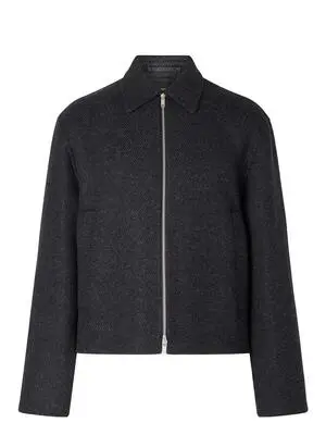 JIL SANDER Virgin Wool Blouson Jacket - Gray