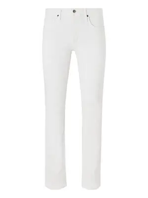 TOM FORD Slim-fit Straight-leg Cotton-blend Corduroy Trousers - White