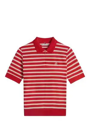 Tommy Hilfiger Striped Polo Shirt - Red