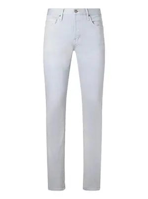 TOM FORD Slim-fit Straight-leg Cotton-blend Trousers - Blue
