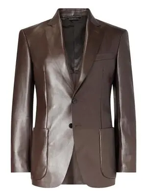 TOM FORD Leather Blazer - Brown