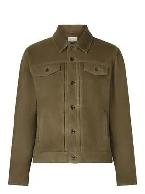 Officine Générale Liam Suede Jacket - Green