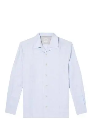 Brunello Cucinelli Hemp, Linen And Cotton-blend Shirt - Blue