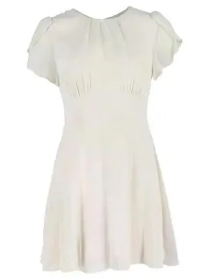 REFORMATION Tulip-sleeve Mini Dress - Neutrals