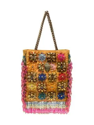 Kurt Geiger Beaded Tote Bag - Yellow