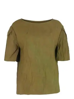 Dries Van Noten Short-sleeved Crinkled Blouse - Green
