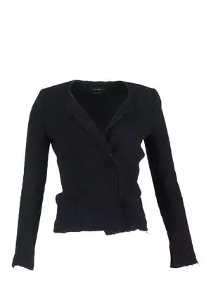 ISABEL MARANT VINTAGE Herringbone Tweed Blazer - Black