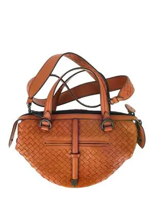 Bottega Veneta Tambura Intrecciato Handbag - Orange