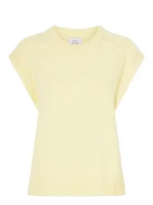 Loulou De Saison Mari Oversized Wool And Cashmere-blend Vest - Pastel Yellow