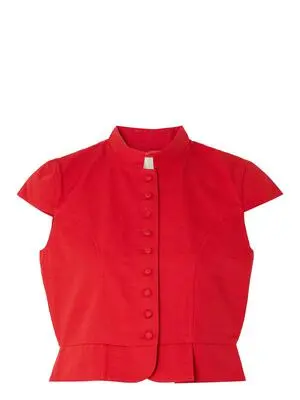 DESTREE Amoako Cotton Blouse - Red