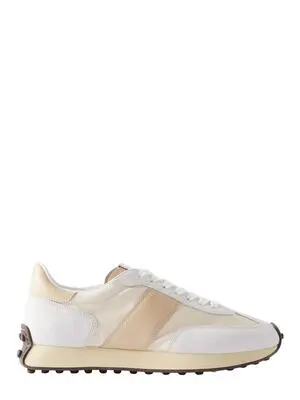 TOD'S Sportivo Active Leather And Suede-trimmed Sneakers - Neutrals