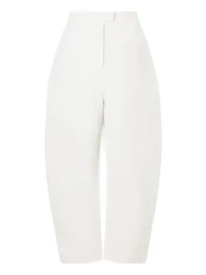RÓHE Cotton Wide-leg Trousers - White