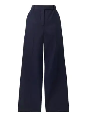 JOSEPH Yukio Stretch-gabardine Wide-leg Pants - Blue