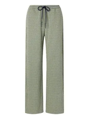 Marni Checked Jersey Wide-leg Pants - Green