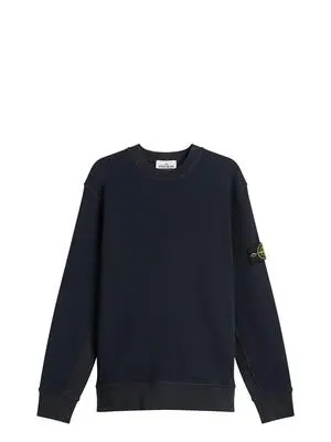 Stone Island Waffle Crewneck Sweatshirt - Navy Blue