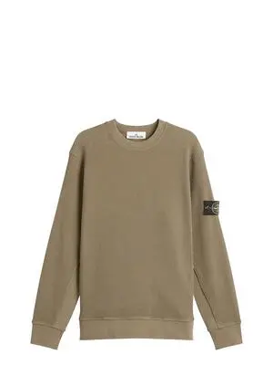 Stone Island Waffle Crew Neck Sweatshirt - Military Green