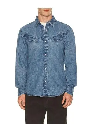 LEVI'S Smiley Western Shirt In Blue - Just A Smile