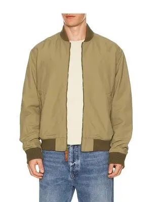 Faherty Brand Military Bomber Jacket - Olive Valley