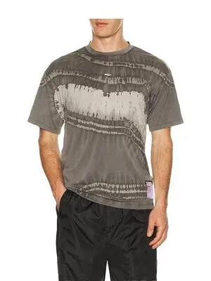 Satisfy Auralite Tee Shirt In Grey - Tie-dye Mineral Graphite