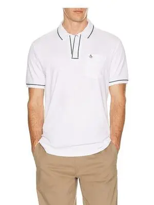 ORIGINAL PENGUIN Earl Organic Cotton Polo In White - Bright White