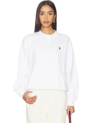 Polo Ralph Lauren Arctic Fleece Knit Crew Neck Sweatshirt - White