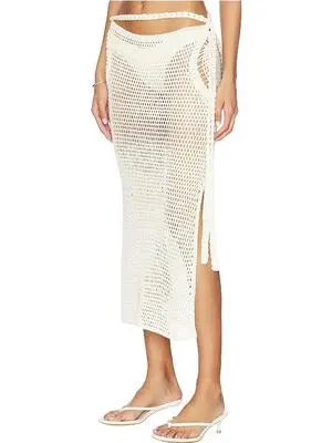 My Beachy Side Dune Hand-crocheted Maxi Skirt - Ivory
