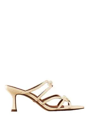 Lola Cruz Sabra Bow Strappy Sandals - White