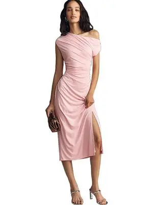 English Factory Off-shoulder Midi Dress - Pink