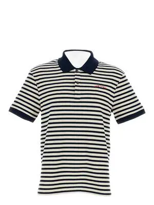 Alexander McQueen Striped Polo Shirt - White
