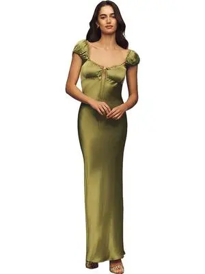 chinese dress ladies Angel Maternity Lilliana Maternity Green Maxi Dress in Paisley