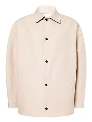 Givenchy Cotton-poplin Jacket With Brand Patch - Beige