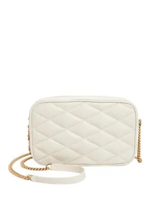 Saint Laurent Gaby Diamond Quilted Leather Camera Bag - Blanc Vintage