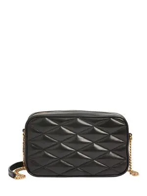 Saint Laurent Gaby Diamond Quilted Leather Camera Bag - Noir