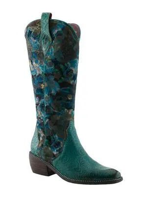 SPRING STEP SHOES Rodeoqueen Western Boot - Turquoise Multi