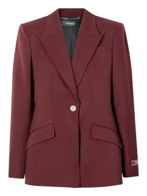 Versace Informal Wool-blend Blazer - Burgundy