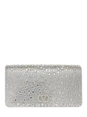 Valentino Garavani Vlogo -embellished Clutch - Silver