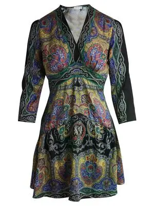Sandro Printed Mini Dress - Black