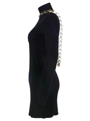 DION LEE Chain-embellished Mini Dress - Black