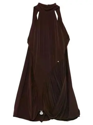 NISSA Halterneck Mini Dress - Brown